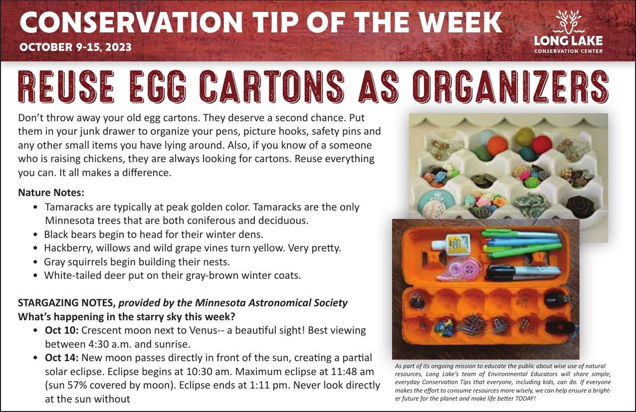 Conservation Tip of the Week Oct. 9-15, 2023 | Columns/Blogs ...