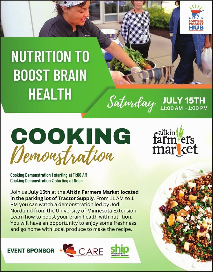 Aitkin Farmers Market Cooking Demonstration July 15 starting at 11 a.m ...
