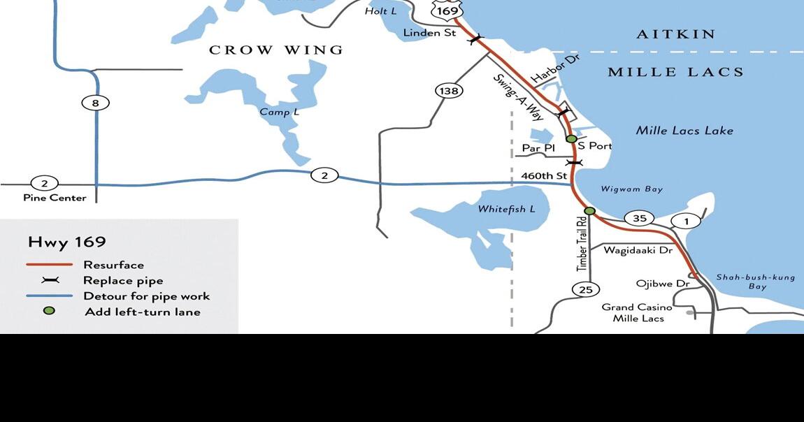 Hwy. 169 to close April 29-May 3 south of Garrison | Mille Lacs ...