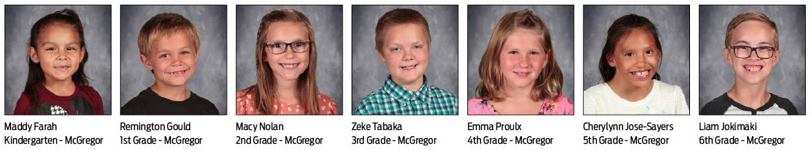 Students of the Month - January 2023 - McGregor Elementary School ...