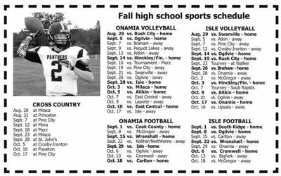 Fall 2017 high school sports schedule | Schools | messagemedia.co
