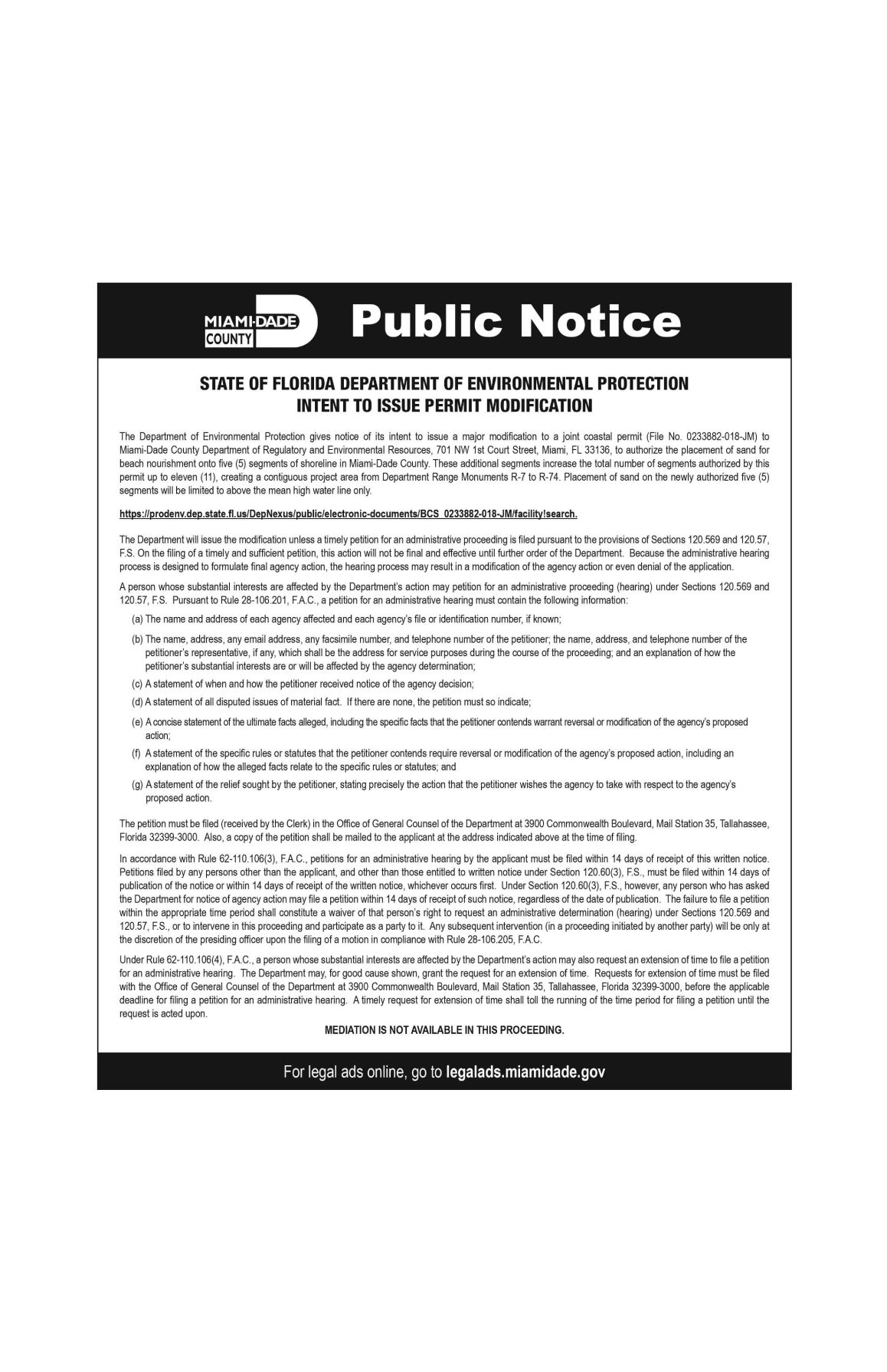 Public Notice | Legal Announcements | miamitimesonline.com