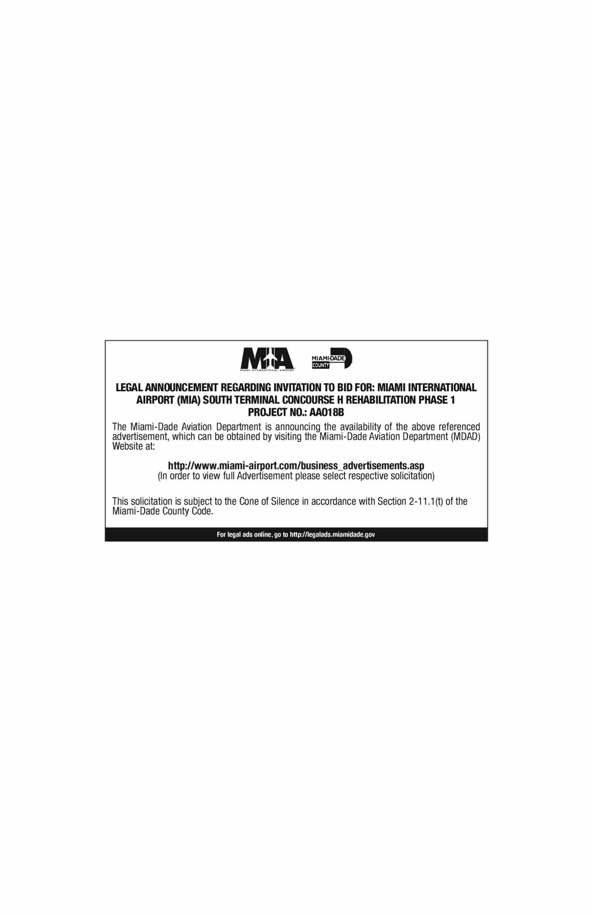 MIAMl·DADE | Legal Announcements | miamitimesonline.com