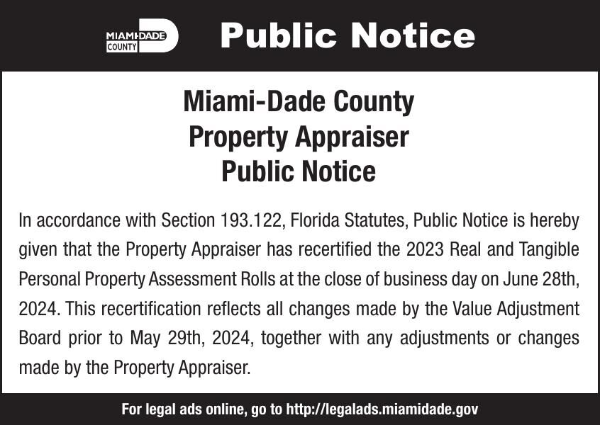 Public Notice | Legal Announcements | miamitimesonline.com