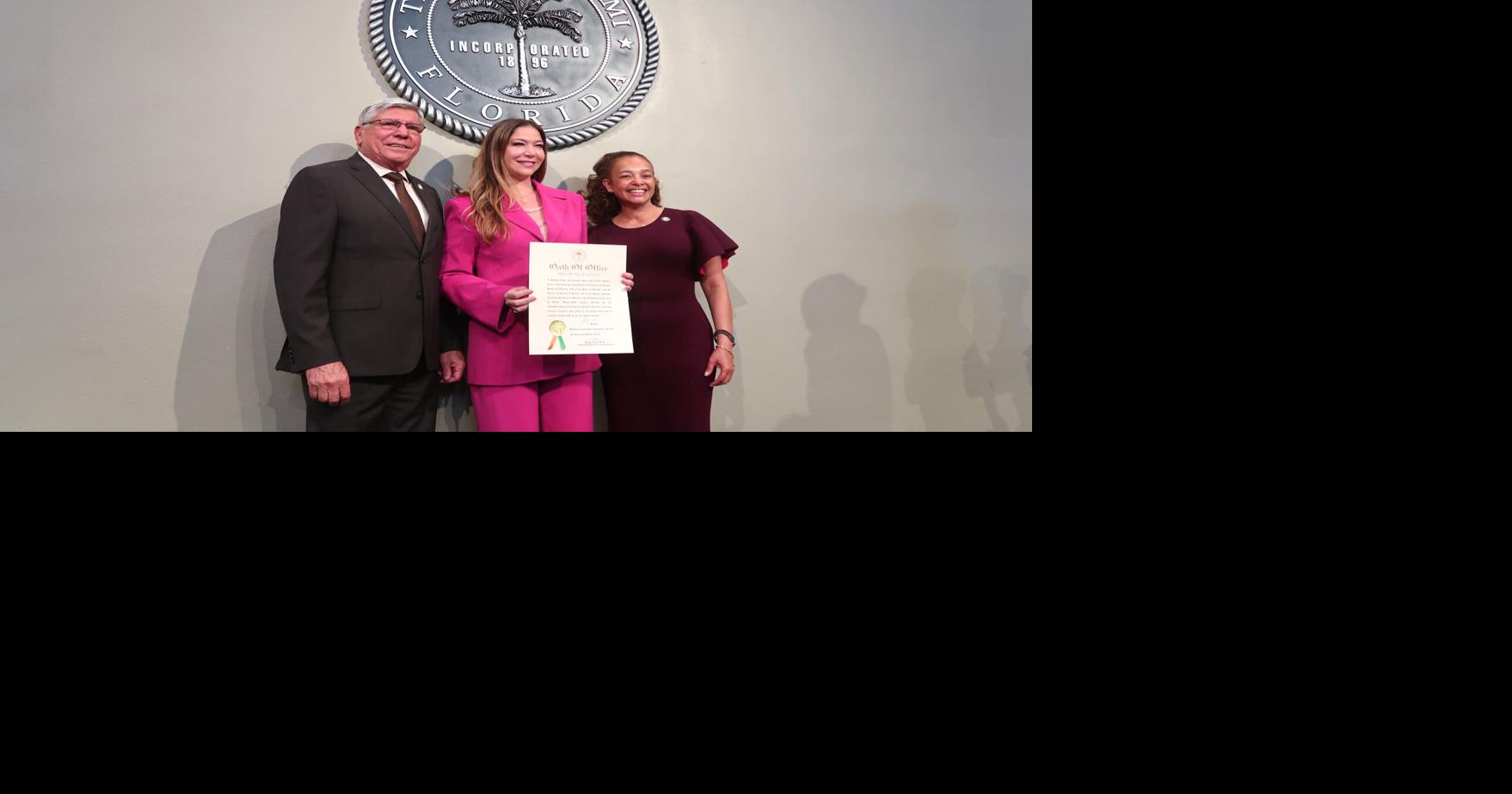 Miami District 2 Commissioner Sabina Covo takes oath | Local News ...