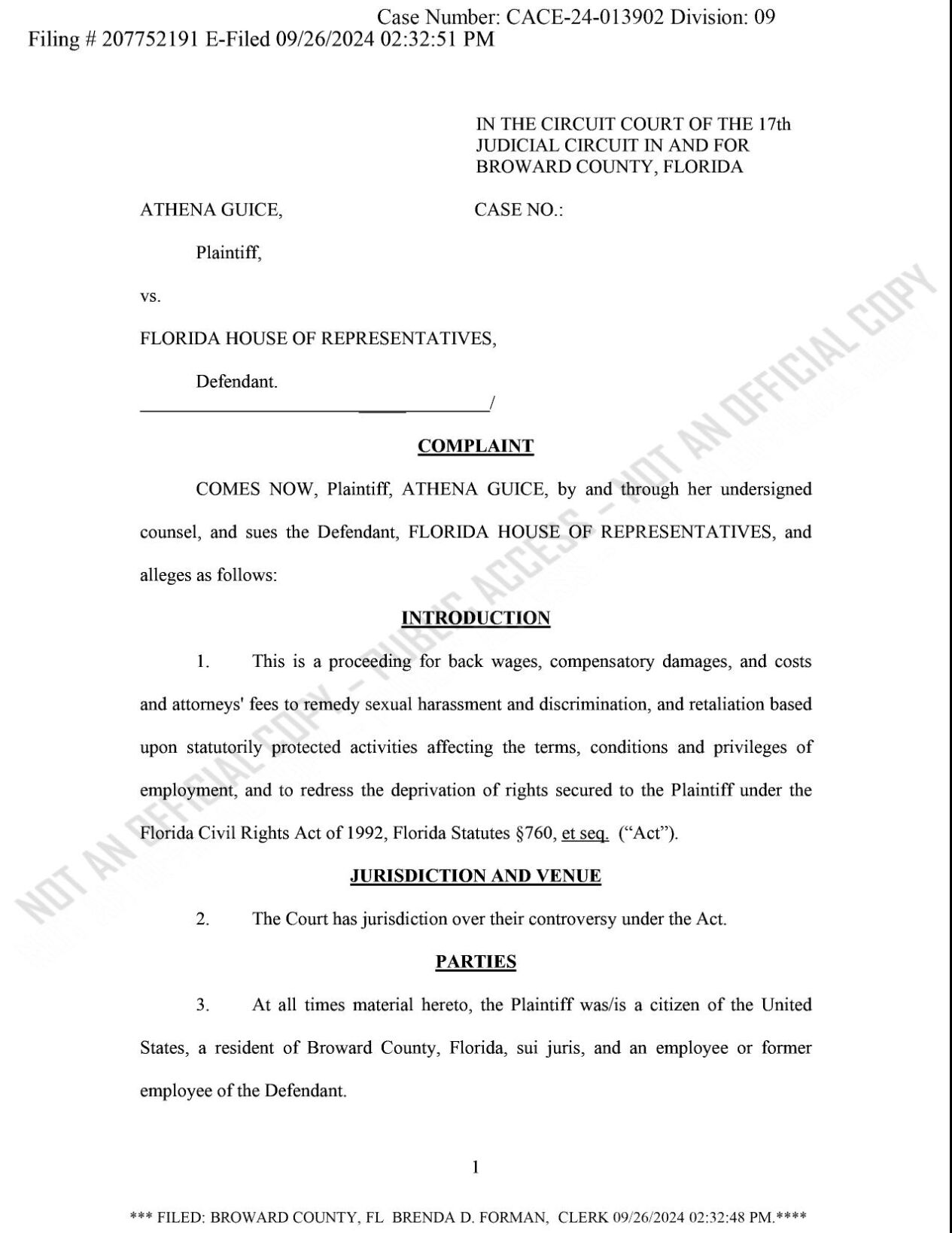 Ex-aide sues House, accuses Fort Lauderdale Democrat Daryl Campbell of ...