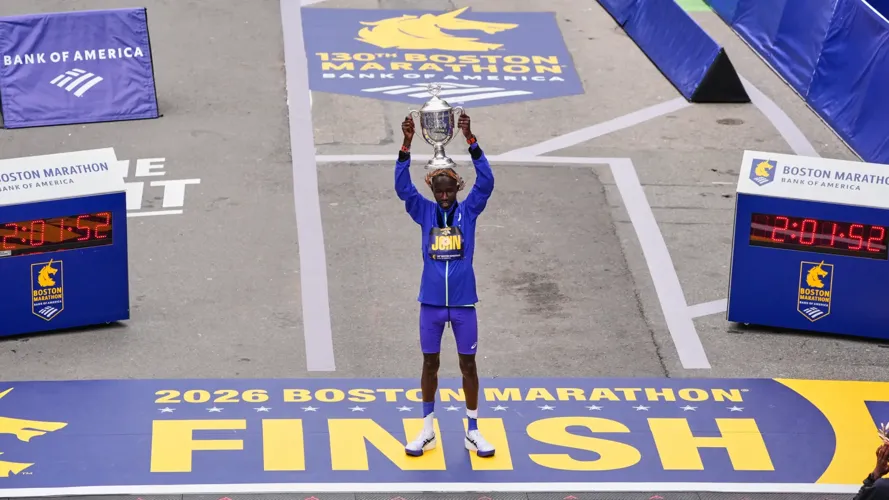Defending champion John Korir breaks Boston Marathon record and Sharon ...
