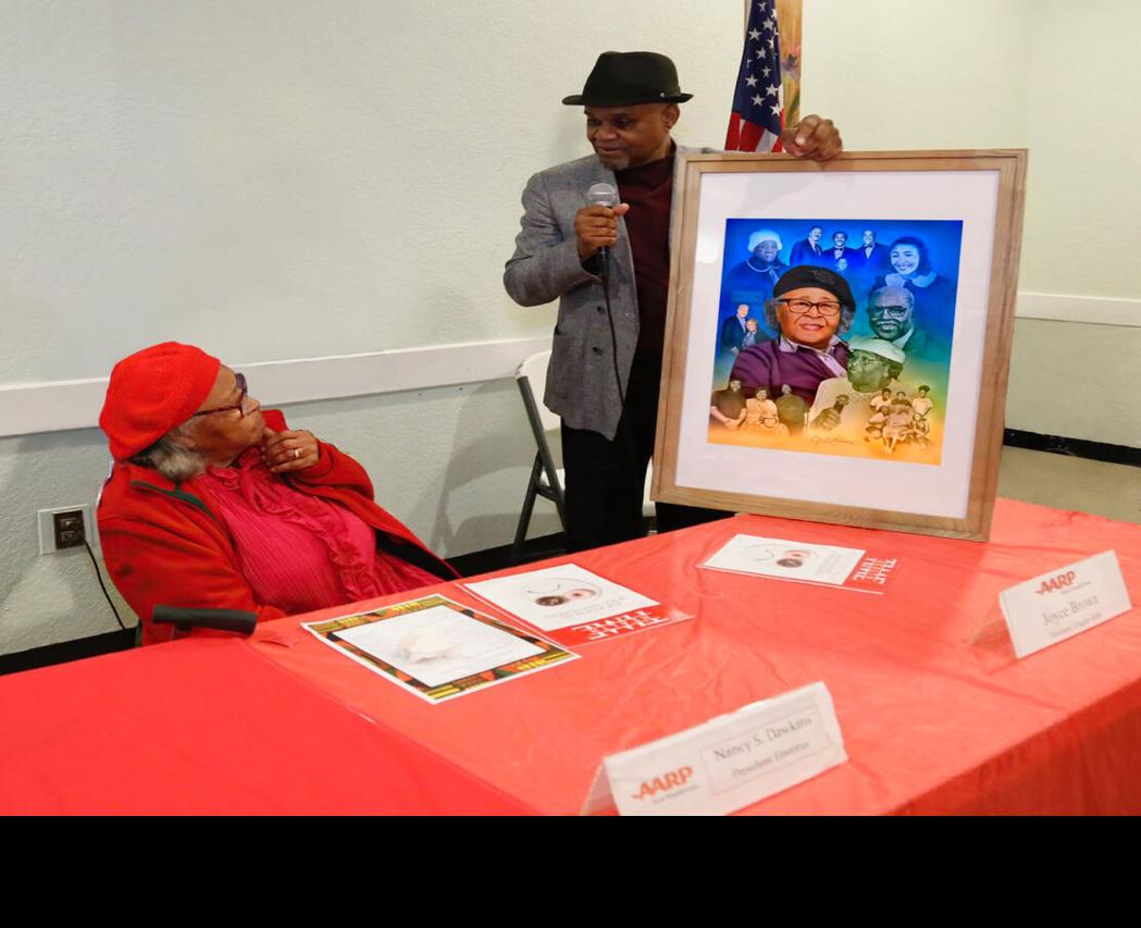 Tribute portrait presented to centenarian Nancy Dawkins | South Florida ...