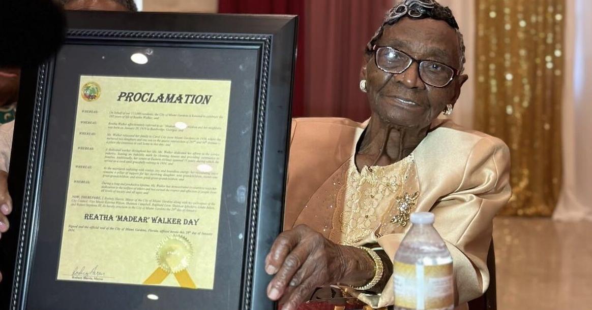 Reatha Walker celebrates 105th birthday in Miami Gardens | Lifestyles ...