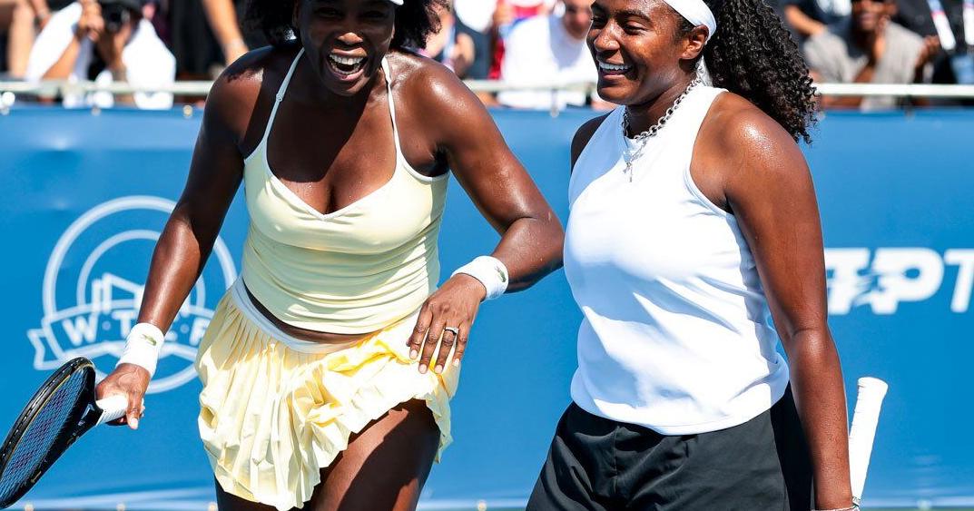 Venus Williams wins a doubles match at Washington in her first ...