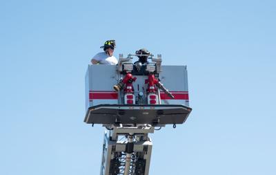 View from above: Multi-department fire rescue training at Ridge Fire ...