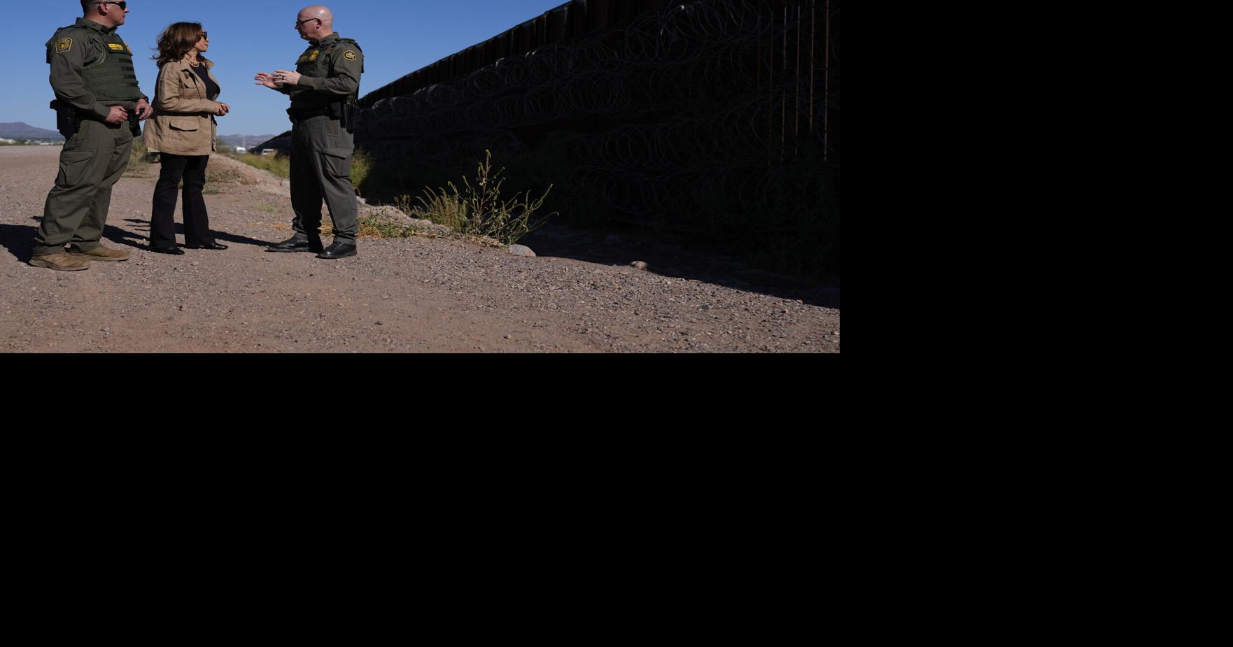 Harris walks fence at US-Mexico border as she works to project tougher ...