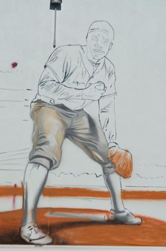 Painting on a blank canvas: Goodson begins historical baseball mural ...