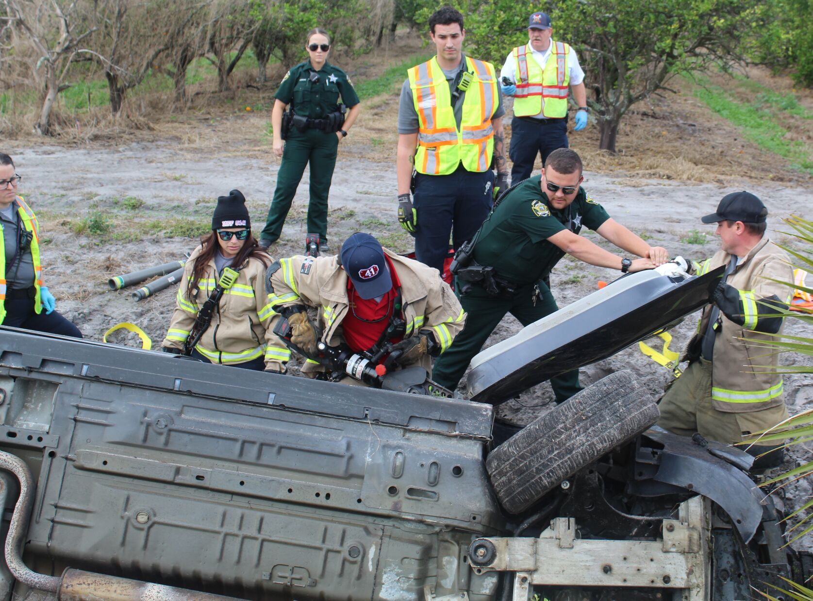 Car drives over berm at high speed | Highlands News-Sun ...