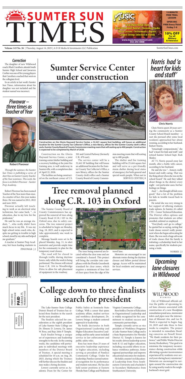 Page A_01 | Sumter Sun Times | midfloridanewspapers.com