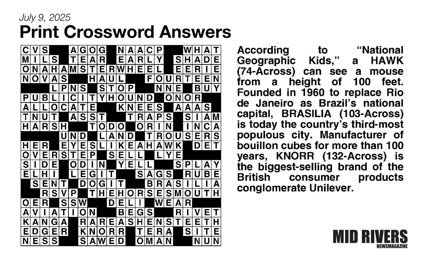 Crossword Answers: July 9, 2025 | Crossword Puzzle ...
