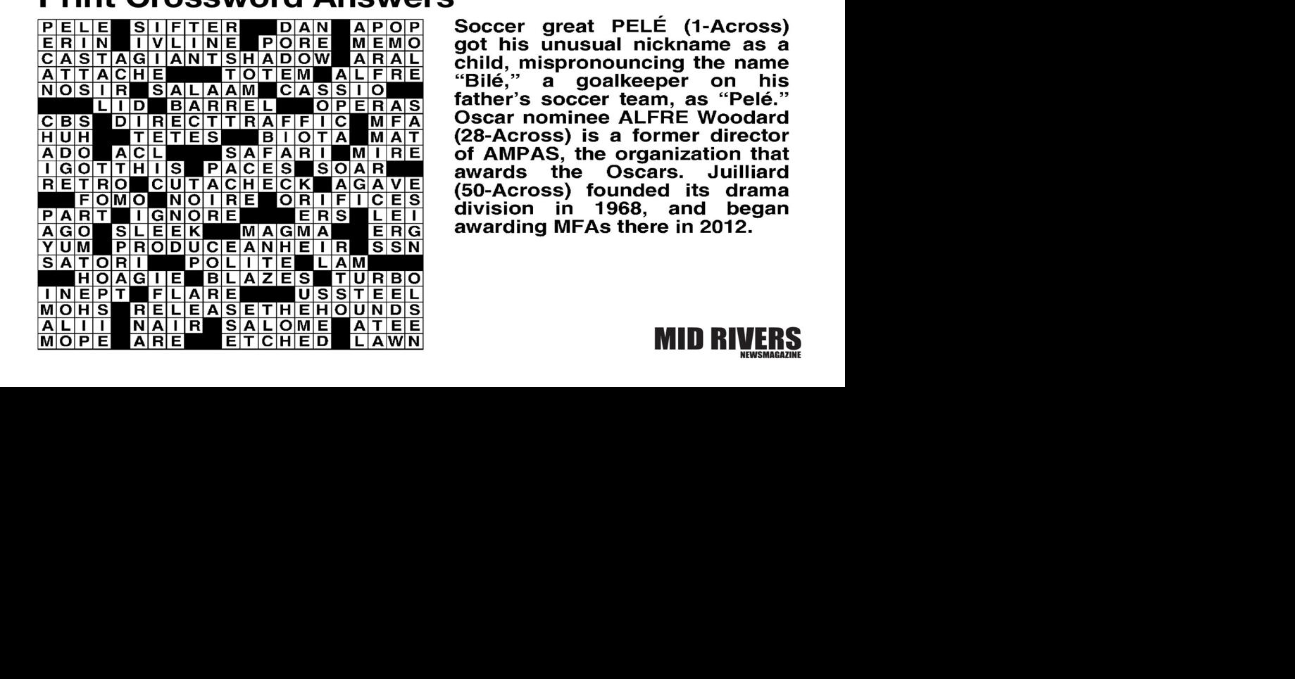 Crossword Answers: June 11, 2025. | Crossword Puzzle ...