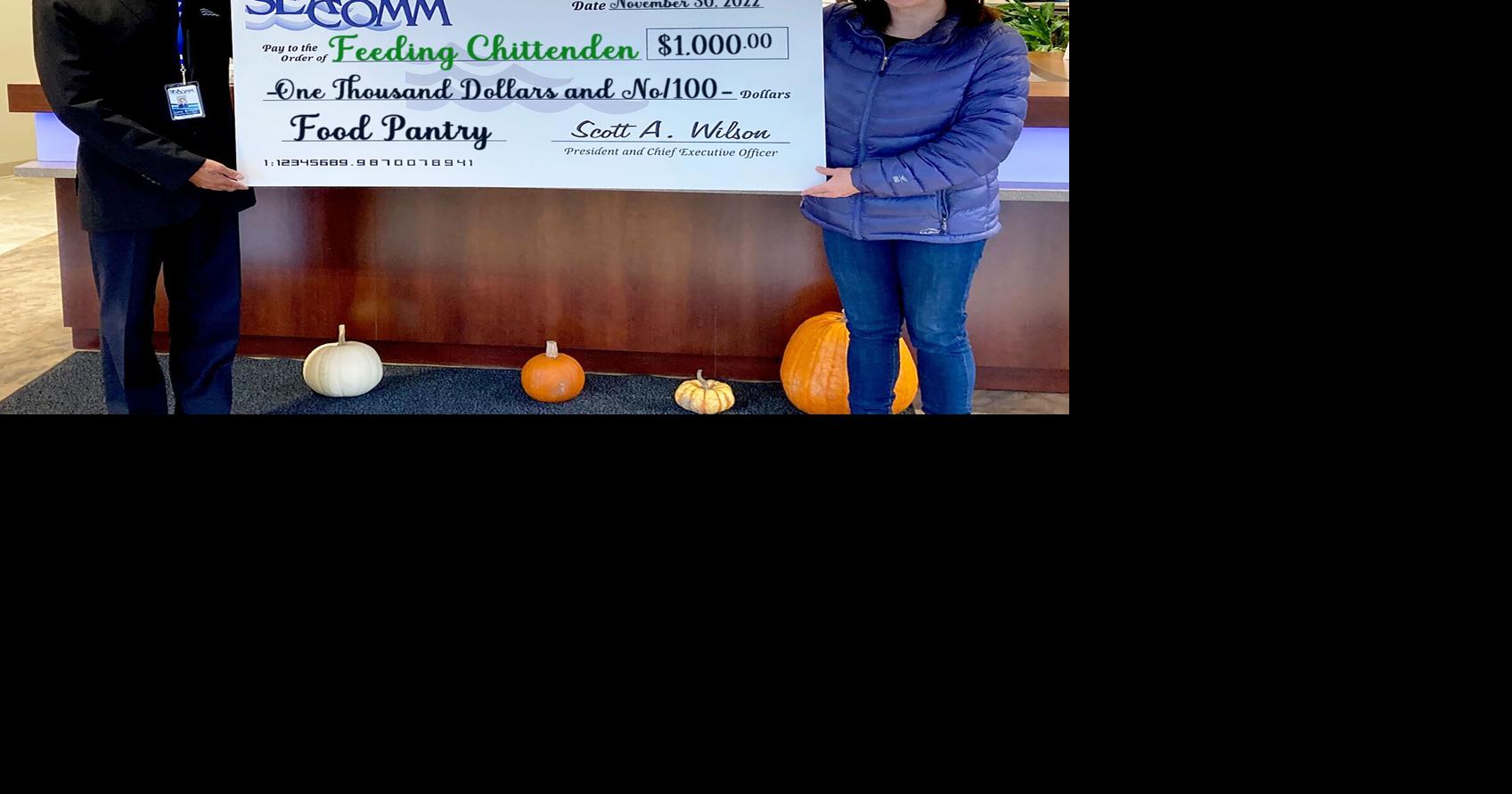 SeaComm donates to Feeding Chittenden | Local News | miltonindependent.com