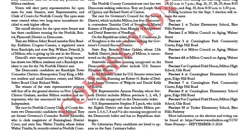 Correction | Local News | miltontimes.com