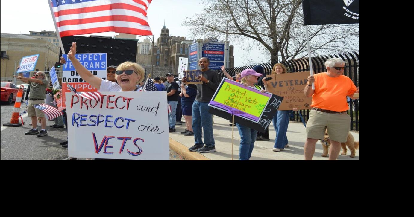 Hundreds protest Trump VA cuts at Missouri veterans hospital ...