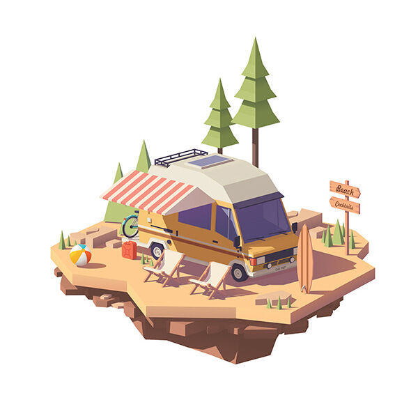 Rv Camping Cartoon