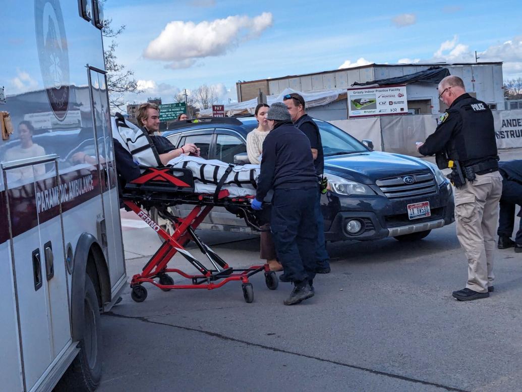 Student biker hit by car in campus crosswalk, transported to hospital ...