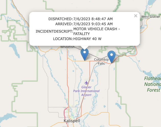 Man killed in crash on Highway 40 between Whitefish and Columbia Falls ...