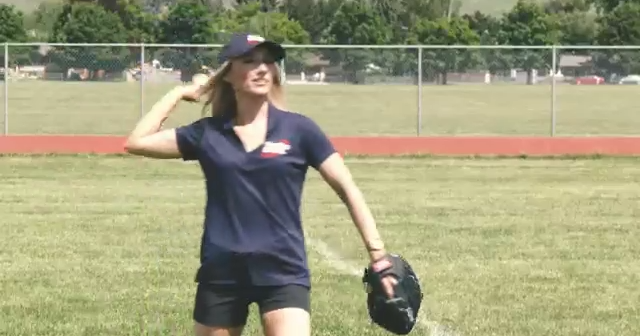 NonStop Local’s new anchor, Rachel DeAngelis throwing out the first ...