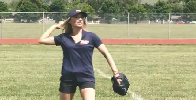 NonStop Local’s new anchor, Rachel DeAngelis throwing out the first ...