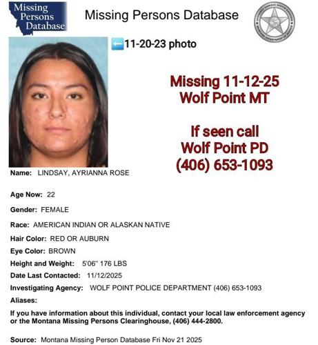 Wolf Point Police searching for missing 22-year-old woman | Montana ...