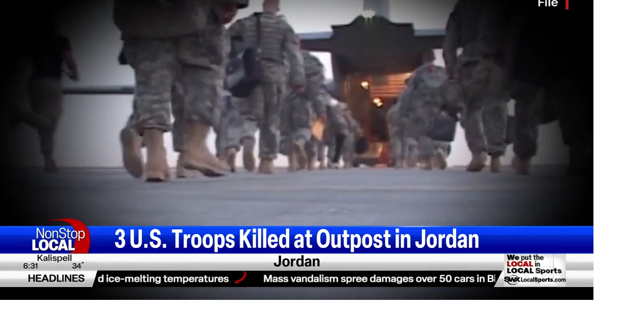 Three U.S. troops killed at outpost in Jordan | | montanarightnow.com