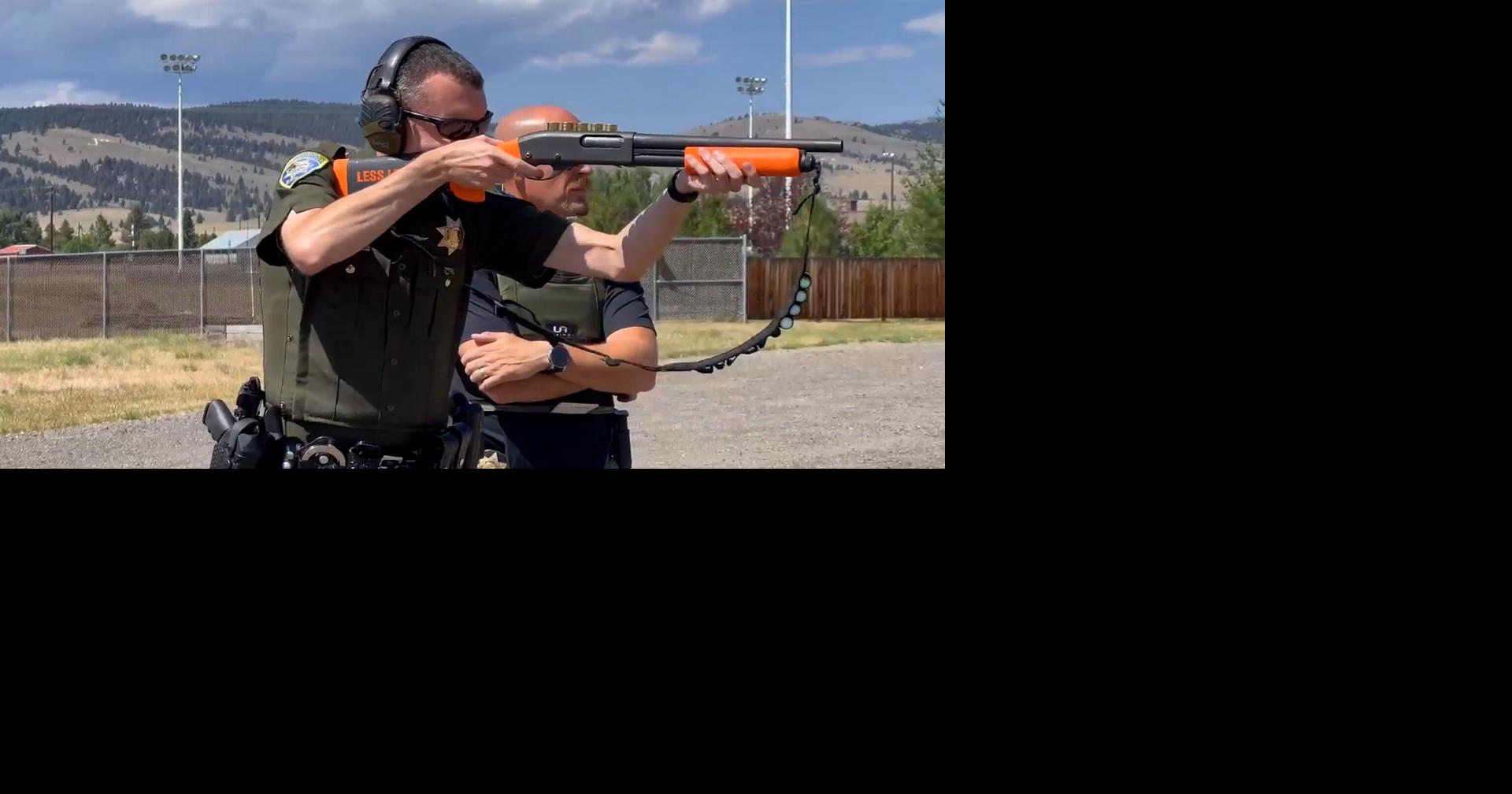 Montana Highway Patrol troopers training with less lethal shotguns ...
