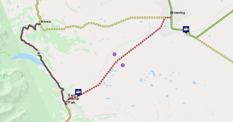 MDT Travel Info map | | montanarightnow.com