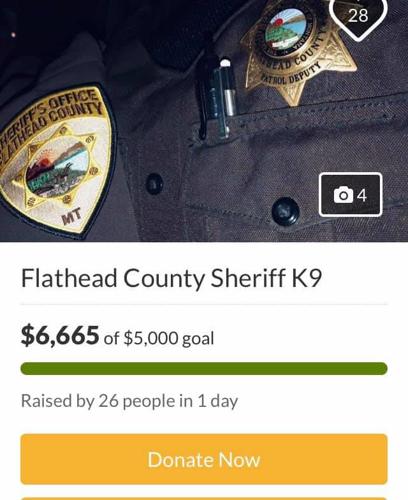 Flathead County Sheriff’s Office goes over donation goals for new dog ...