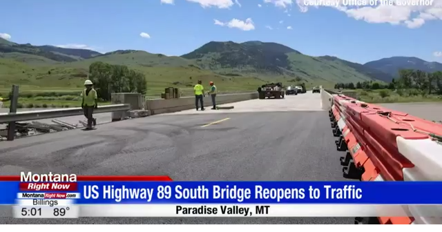 U.S. Highway 89 south bridge reopens to traffic | | montanarightnow.com