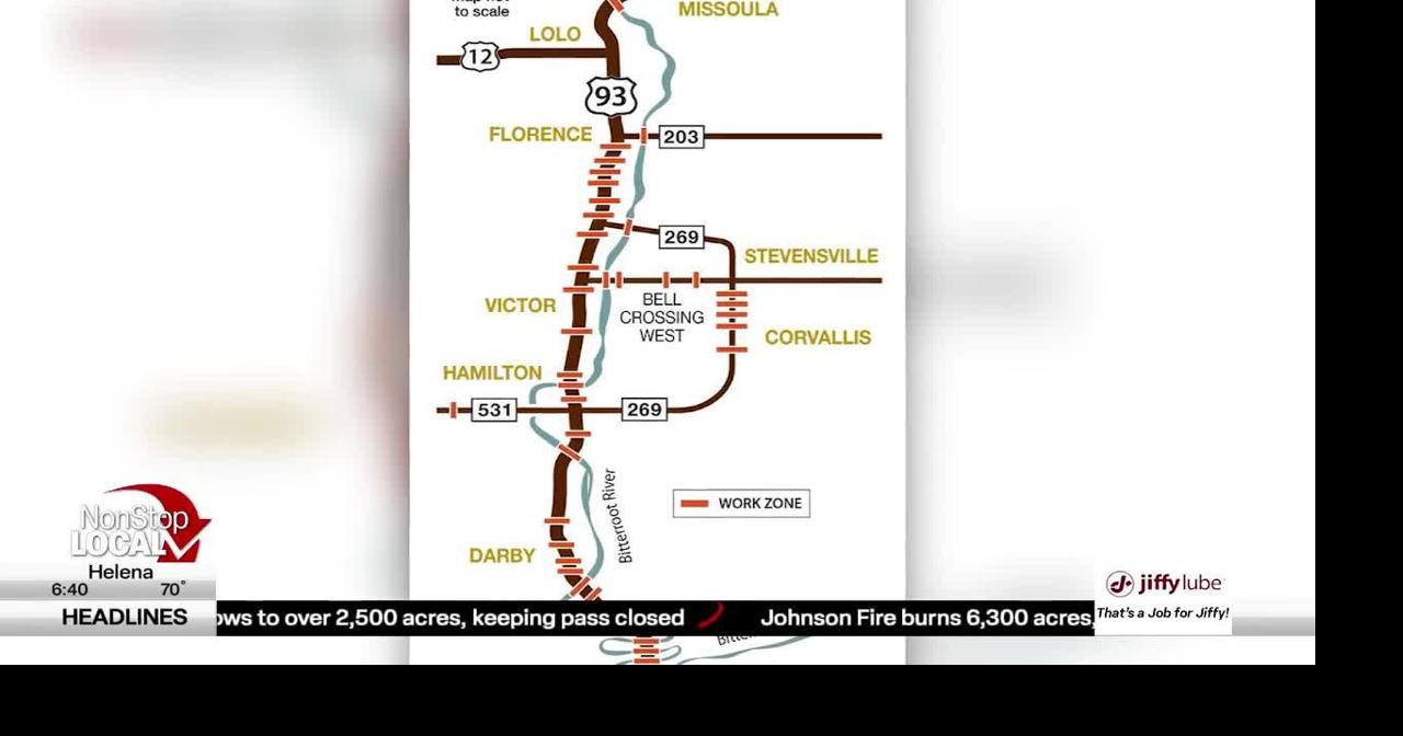 MDT warns of lane closures on Highway 93 south of Missoula | Missoula ...