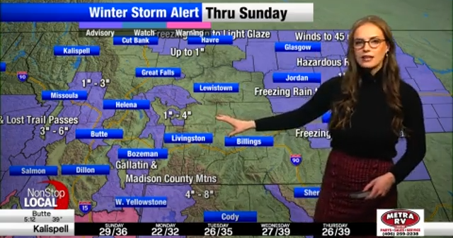 Incoming snow and freezing rain sweeps from Bozeman to Glasgow ...