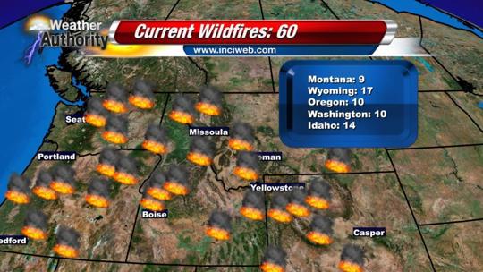 Dozens of fires burn through Montana and neighboring states | News ...