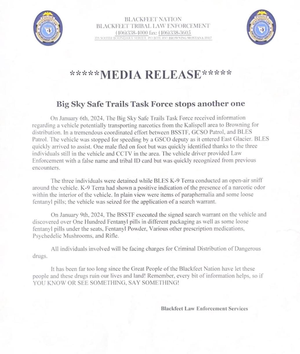 Big Sky Safe Trails Task Force stops narcotics being transported to ...