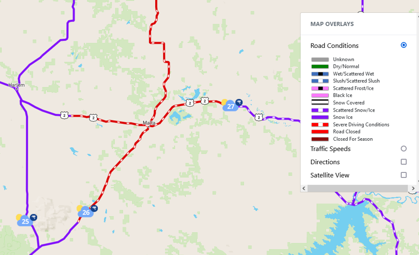 Severe driving conditions reported on roads around Malta | Great Falls ...