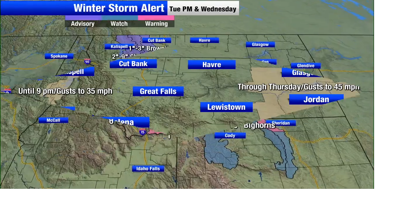 Heavy mountain snow expected this week | Montana Local Weather ...