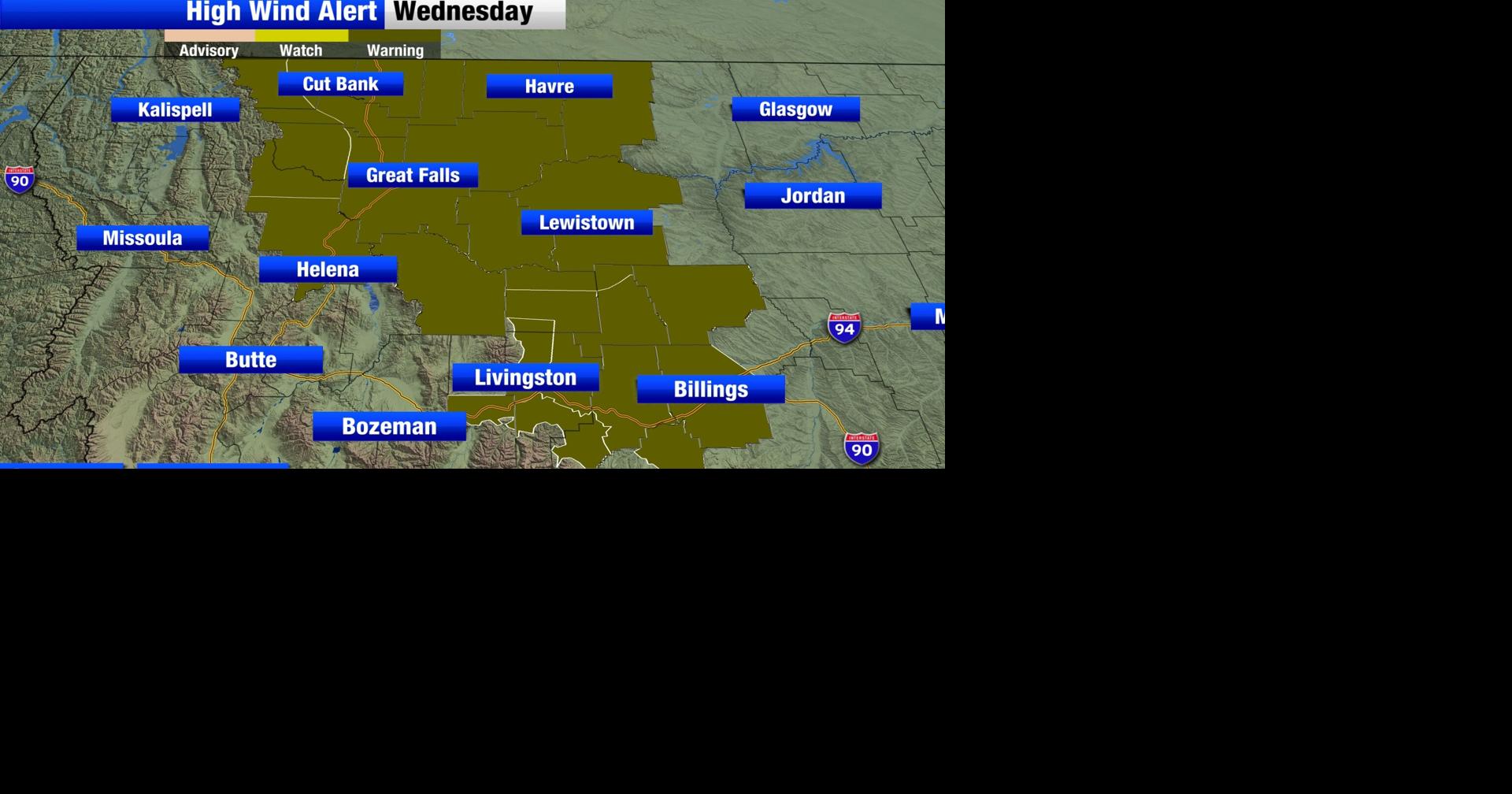 Weather Authority Alert: High winds across central Montana | Great ...