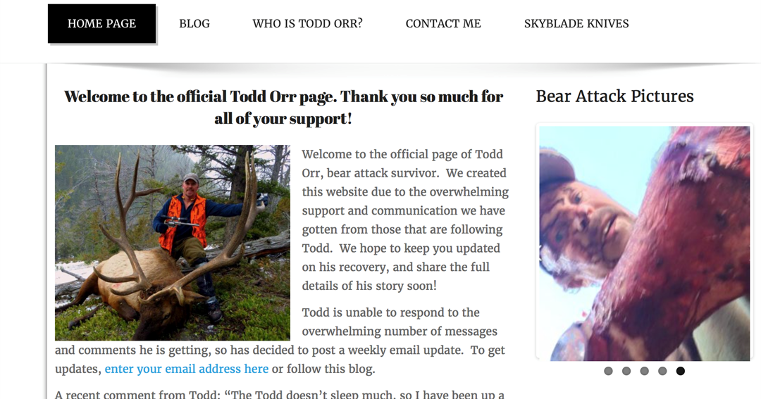 Update on Todd Orr's Bear Attack Recovery | Montana News ...