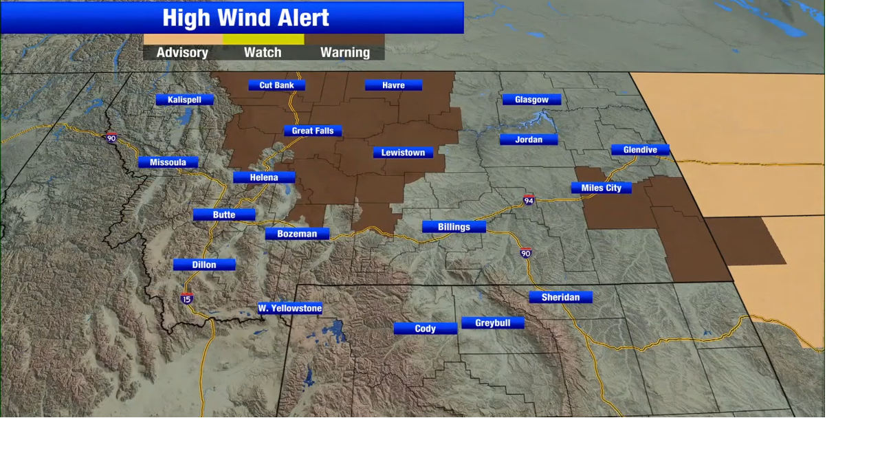 Winds decreasing and temperatures increasing above normal in Montana ...