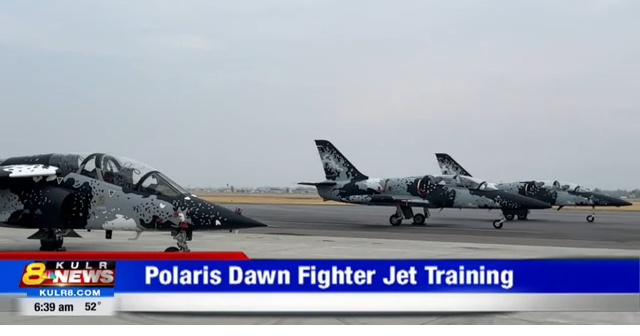 Polaris Dawn training at Bozeman Airport using fighter jets | Bozeman ...