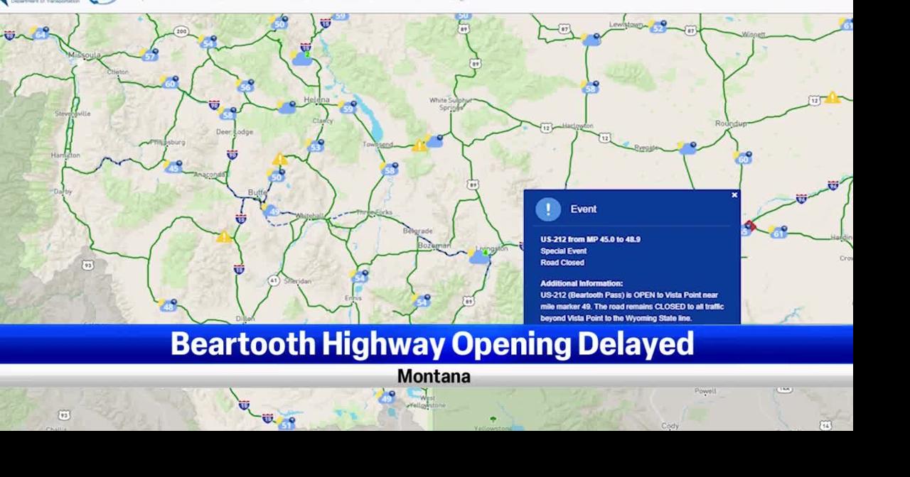 Beartooth Highway opening on Montana side to Vista Point ...