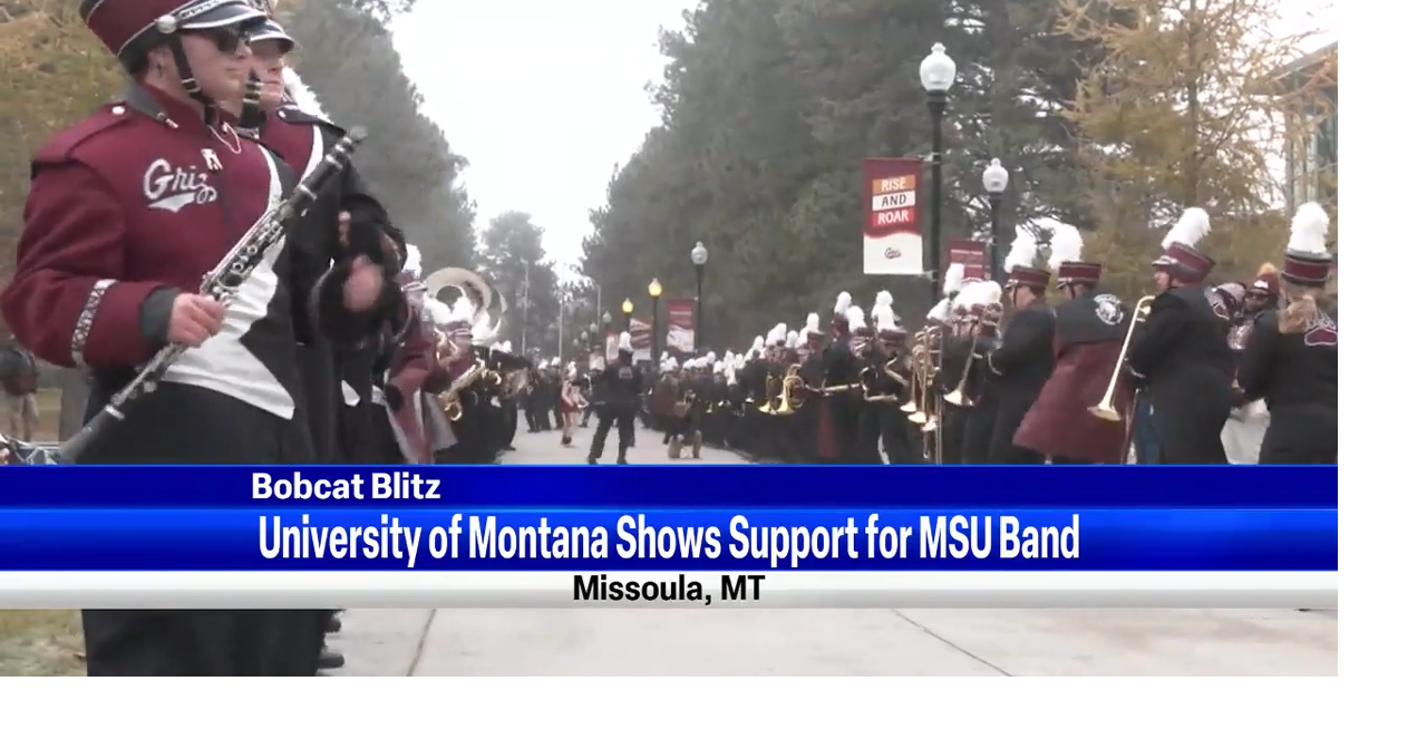 University of Montana shows support for MSU marching band heading to ...