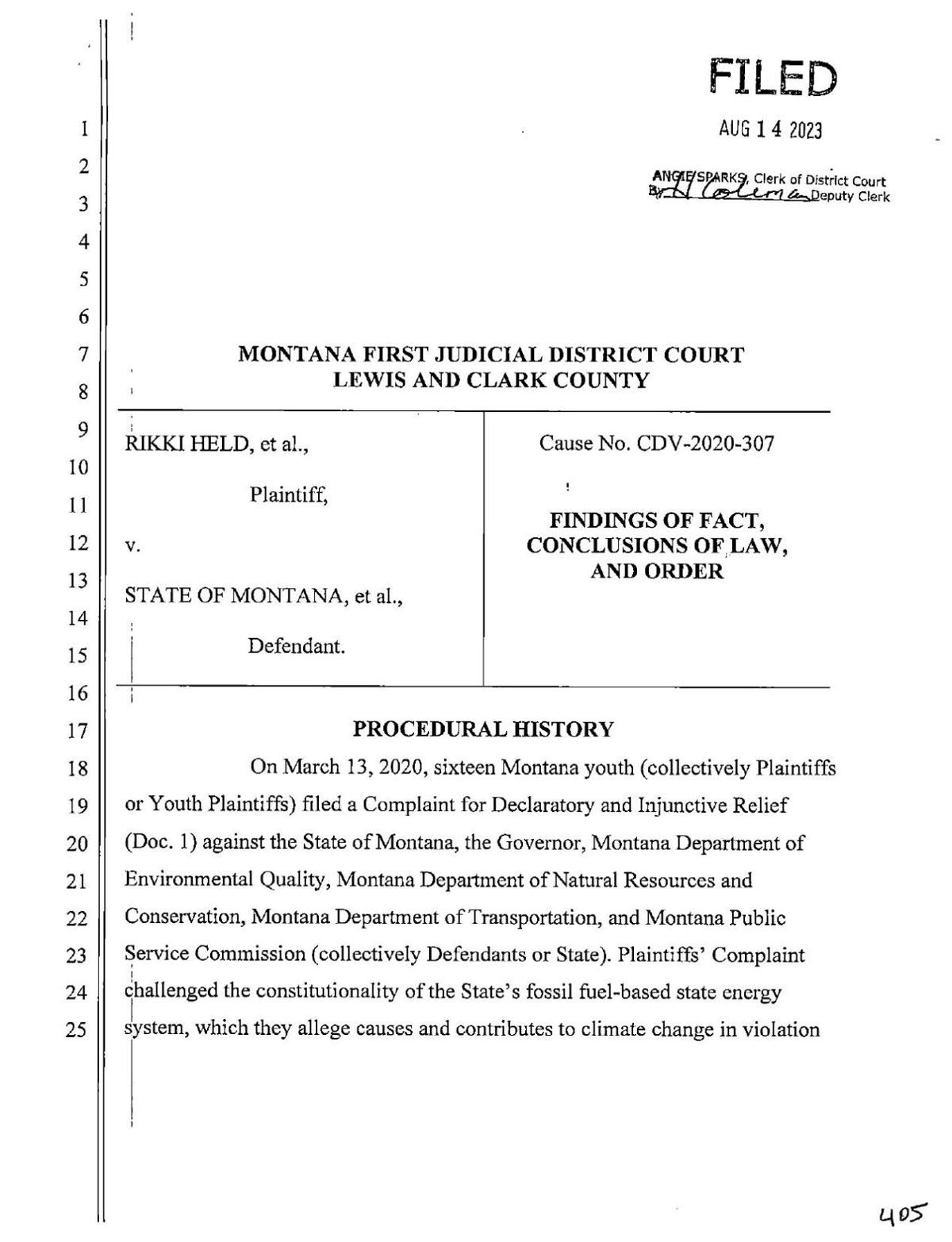 Held v. Montana decision | | montanarightnow.com
