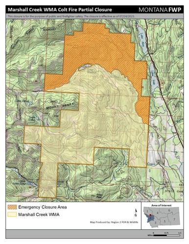Portion of Marshall Creek WMA closed due to Colt Fire | Fires ...