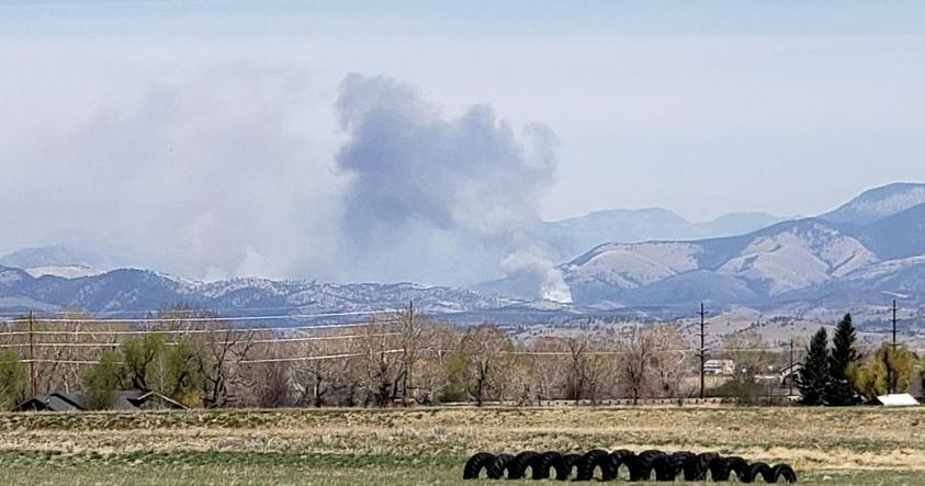 A large column of smoke can be seen northeast of Helena, officials say ...